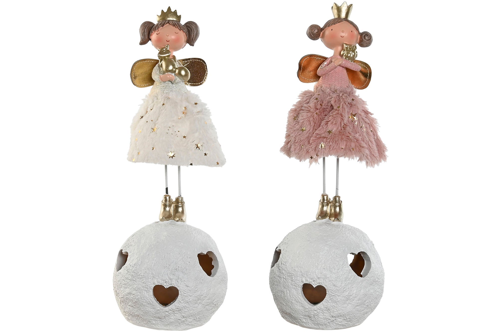 PACK DE 4 FIGURA LED RESINA 12,5X12,5X32,5 HADA 2 SURT. | Leroy Merlin