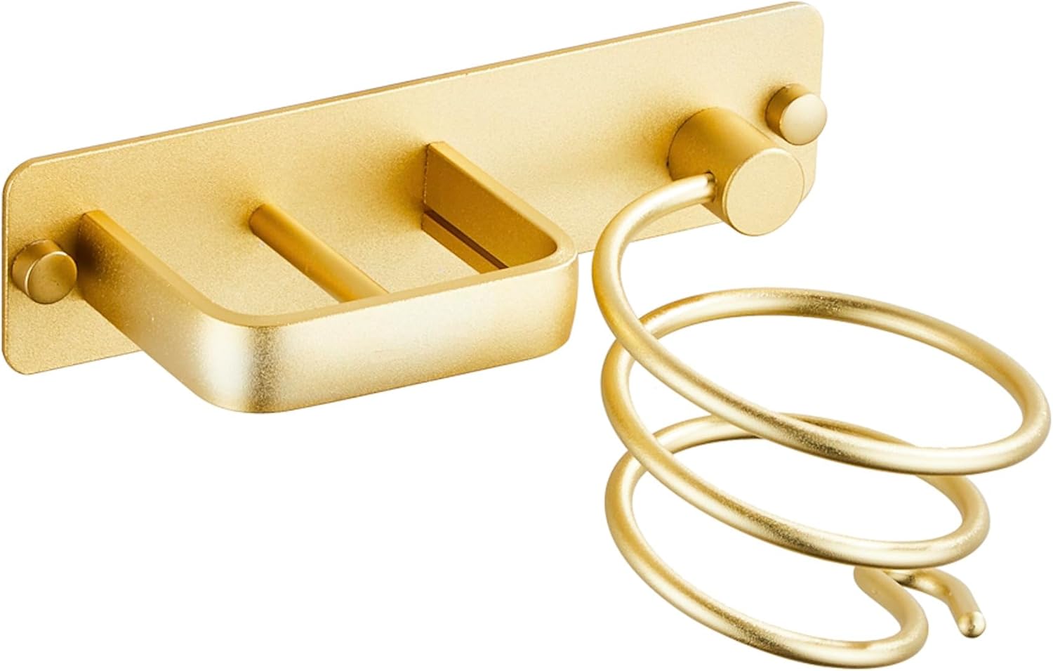 Porte Sèche Cheveux Mural Métal Or Support Lisseur Range-Câbles ...