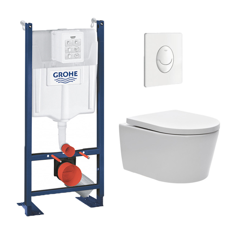 Pack WC Rapid SL autoportant + cuvette sans bride SAT, fixations ...