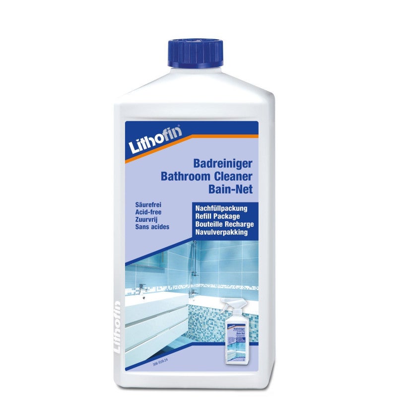 BAIN-NET sans acide - Nettoyant pour salles de bains - Lithofin - 1 L ...