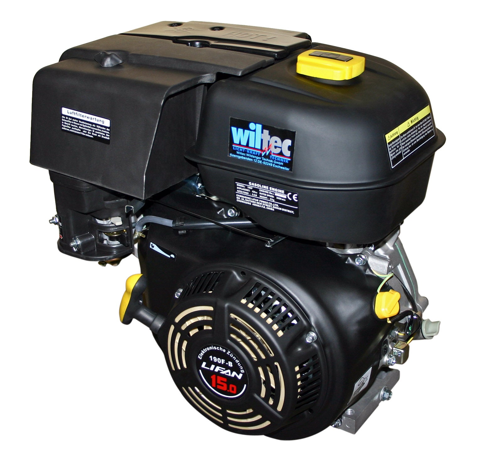 LIFAN Moteur Esence 190 Démarrage manuel Monocylindre 10kW (15CV) 25 ...