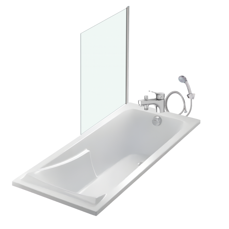 Pack baignoire droite 170 x 75 JACOB DELAFON Corvette + mitigeur bain ...