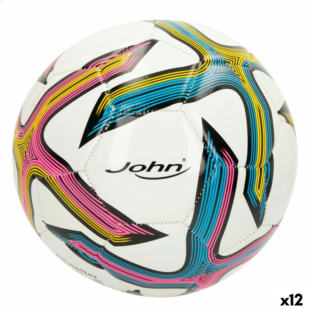 Ballon de Football John Sports Classic 5 Ø 22 cm Simili-cuir (12 Unités ...