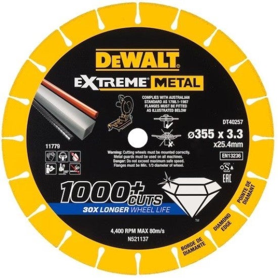 EXTREME METAL disque à tronçonner métal 355x25.4x3.3mm | Leroy Merlin