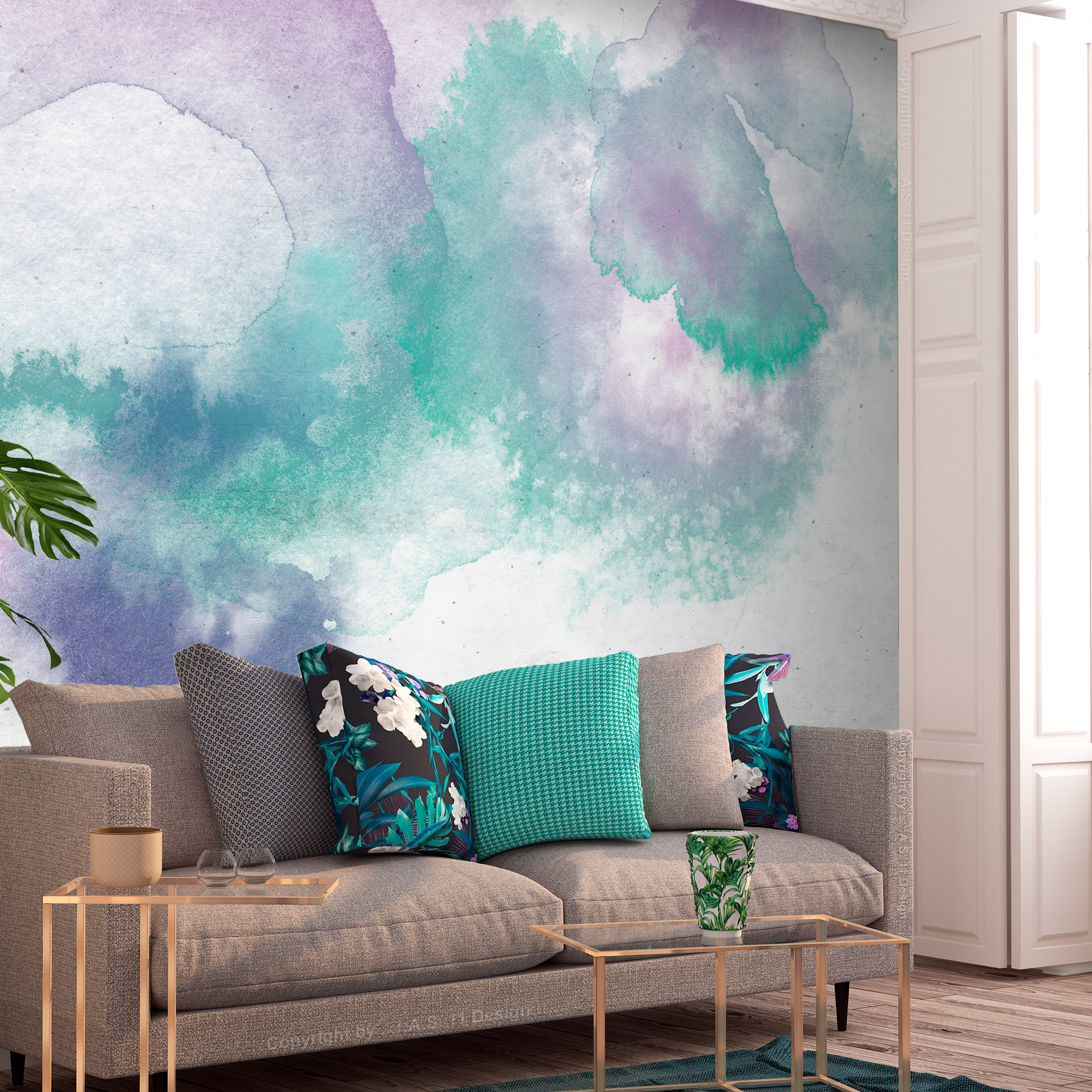 Papel pintado - Espejismos pintados - Tercera variante [400x280 ...