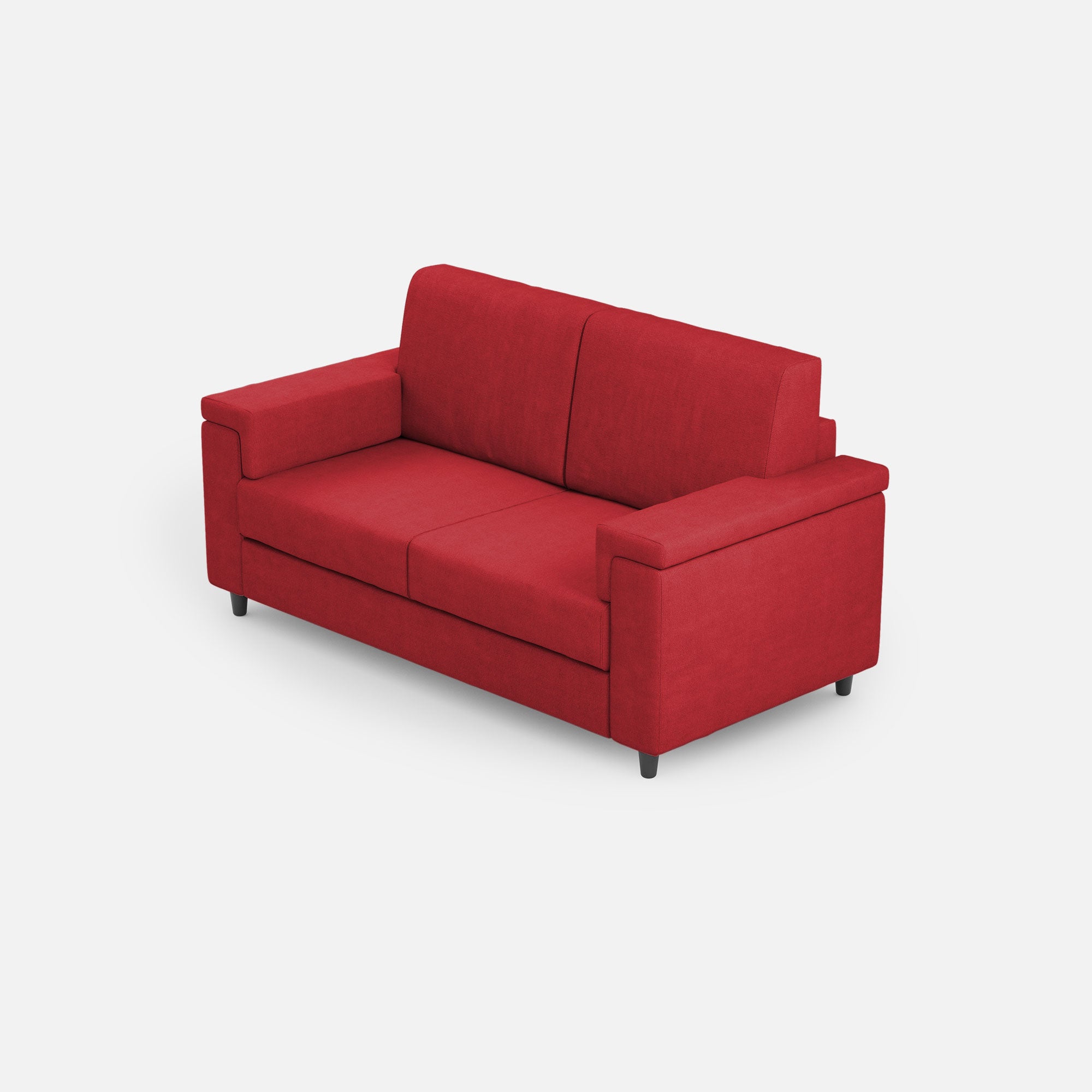 Sofá Marrak 2 plazas dos asientos de 60cm dimensiones exteriores L.148cm color rojo | Leroy Merlin