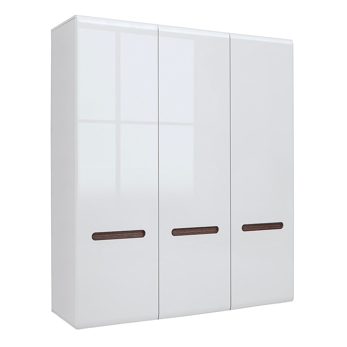 Armoire 3 portes Darrel Blanc laqué et Bois | Leroy Merlin