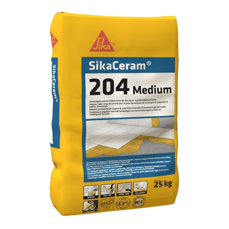 SikaCeram-204 Medium - Mortier-colle pour carrelages céramiques moyen ...