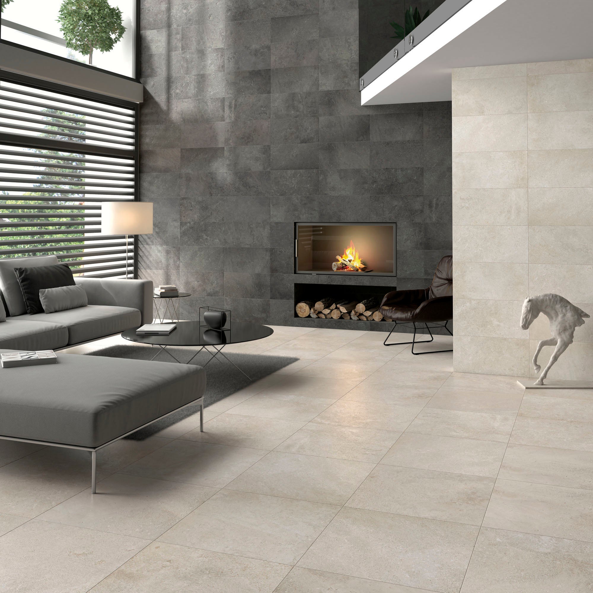 Grès cérame - URBAN STONE - GREIGE - Naturel - 59,2x29,5x0,85cm | Leroy ...