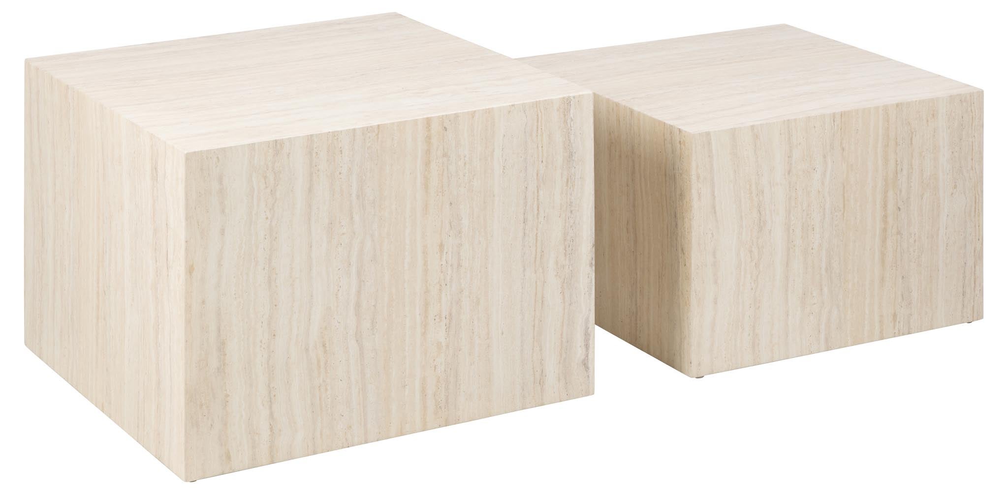Dice table basse lot de 2 pièces beige. | Leroy Merlin