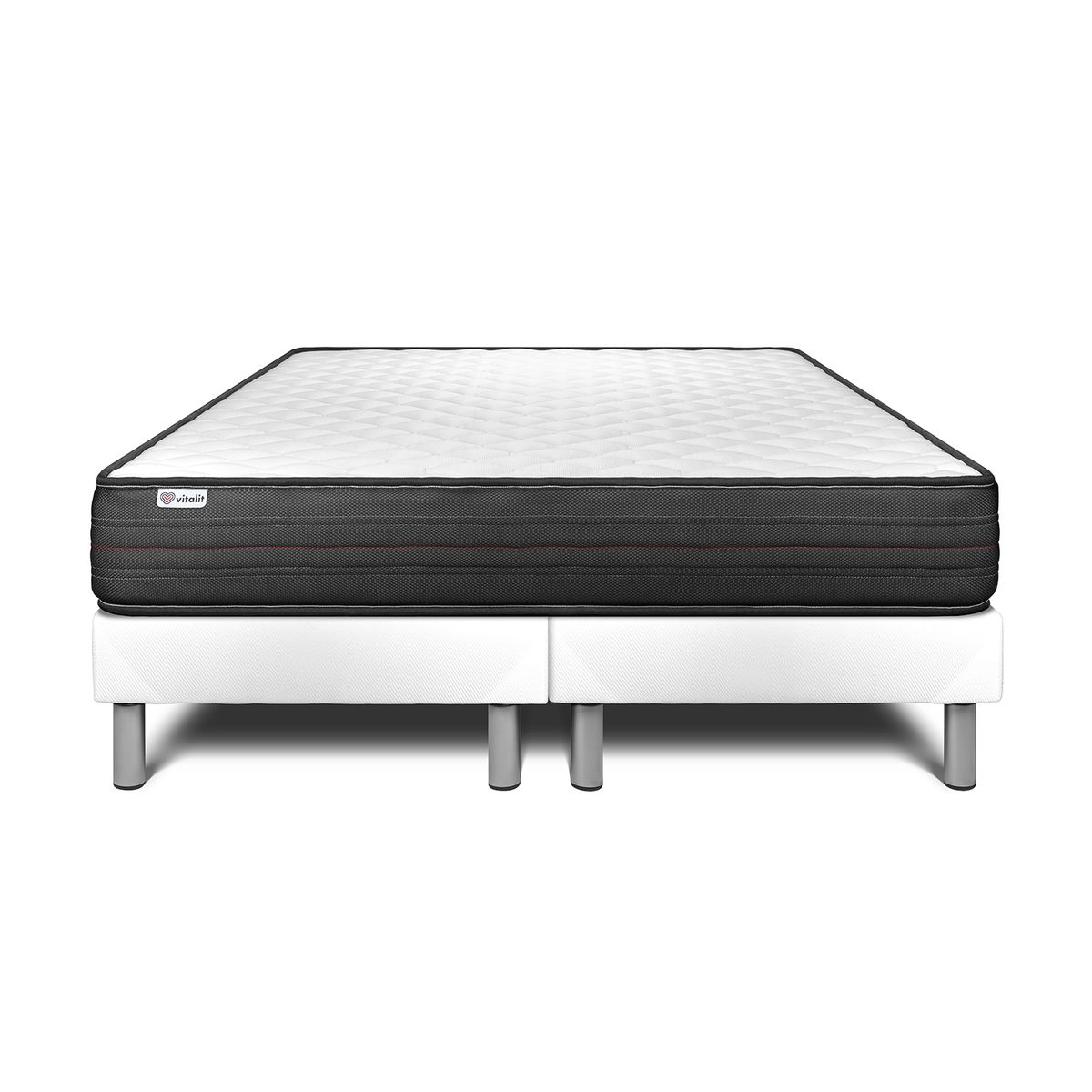 Ensemble matelas 180 x 200 cm VITALPOWER - Mousse polyuréthane à mémoire de forme - Ep : 20 cm ...