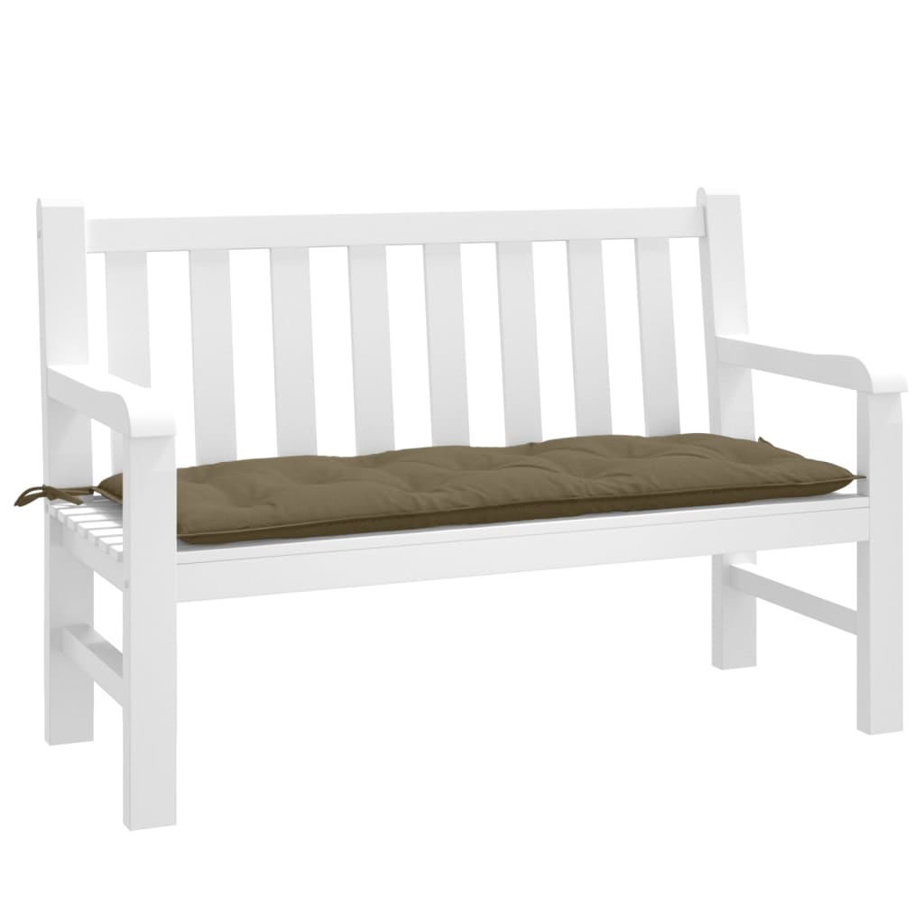 Coussin de banc de jardin taupe mélangé 120x50x7 cm tissu 120 x 50 x 7 ...