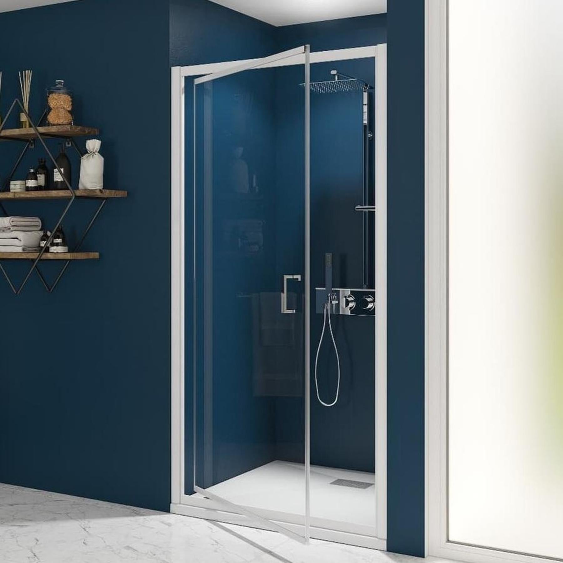 Porta doccia girevole SMART Express 120x190 vetro trasparente profilo ...