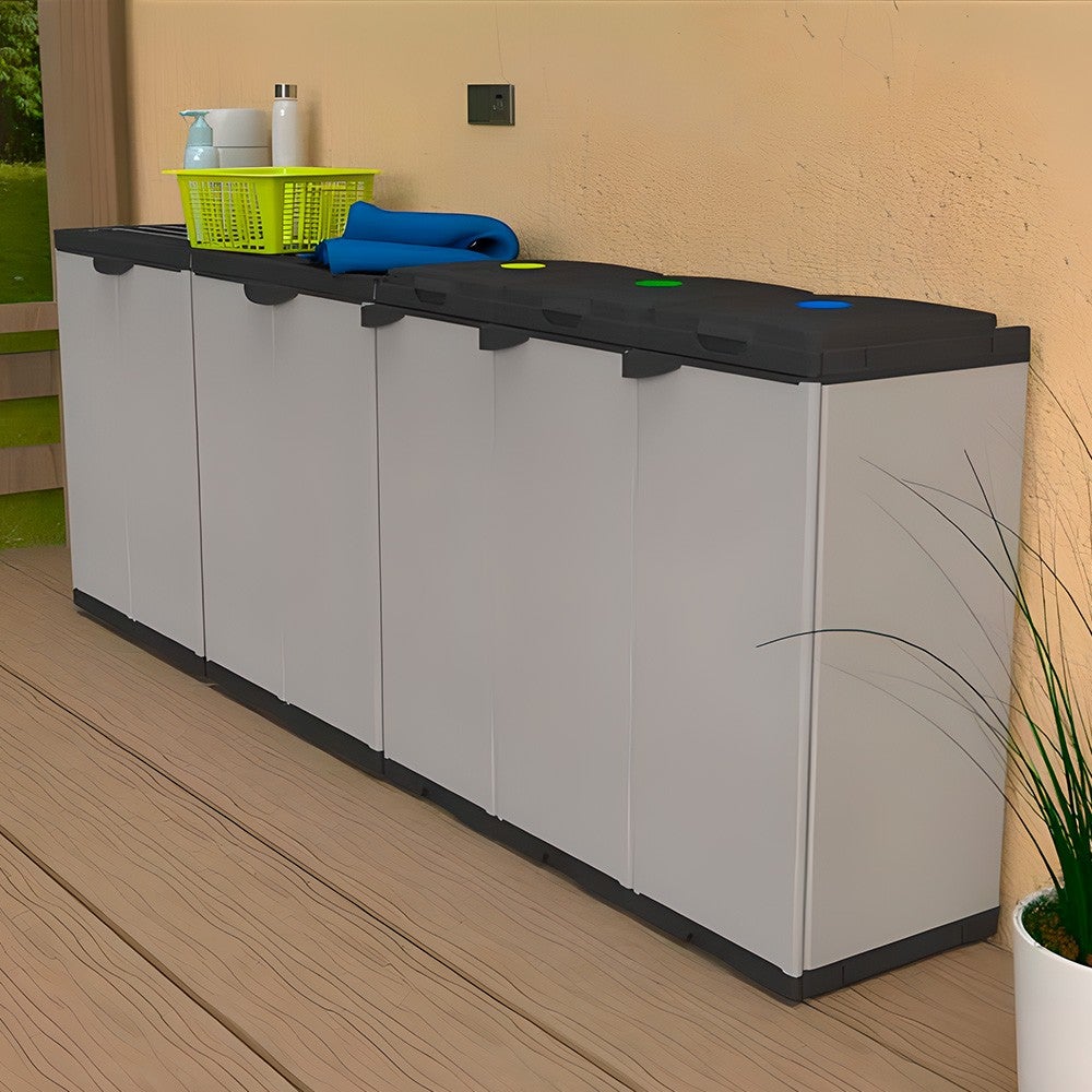 Mobile con 3 porta sacchi spazzatura raccolta differenziata Mr.C Tris ...