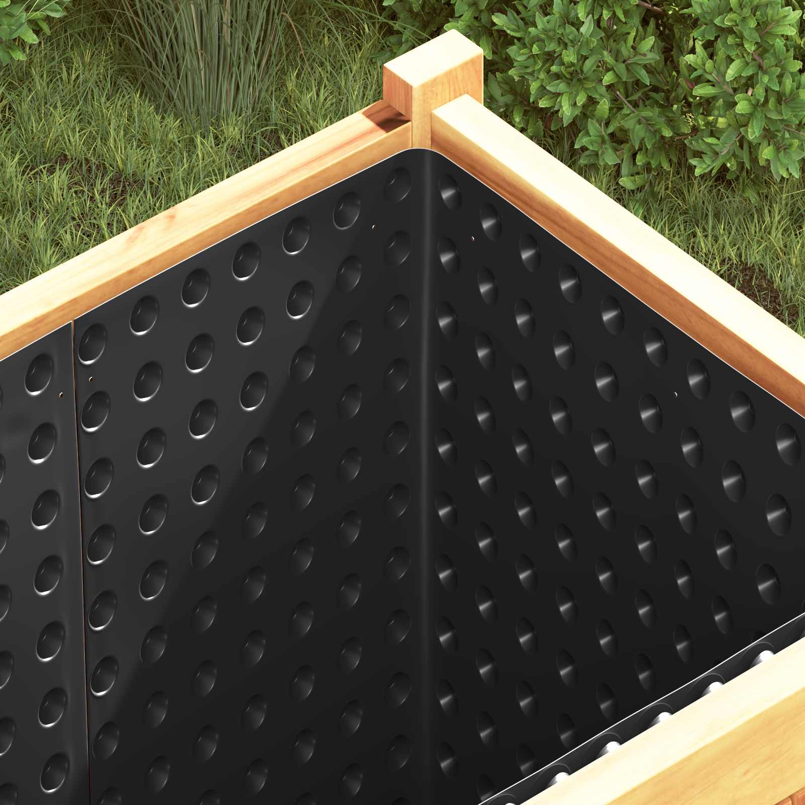 Hoja de Drenaje Acanalada Negro 0,5 x 10 m HDPE vidaXL | Leroy Merlin