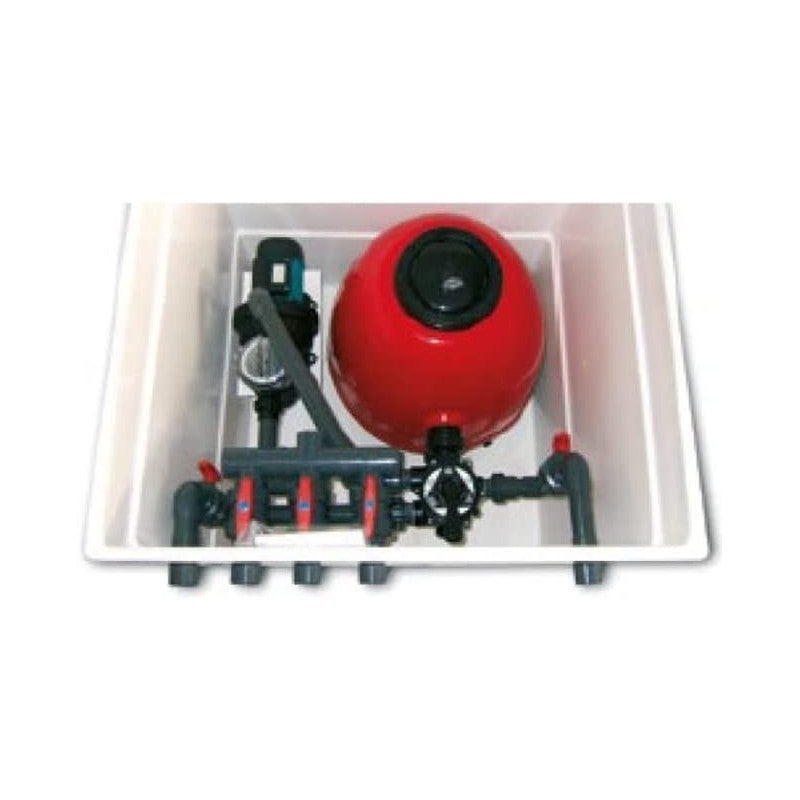 Version enterrée avec filtre STAR PLUS - 500, vanne latérale et pompe ...