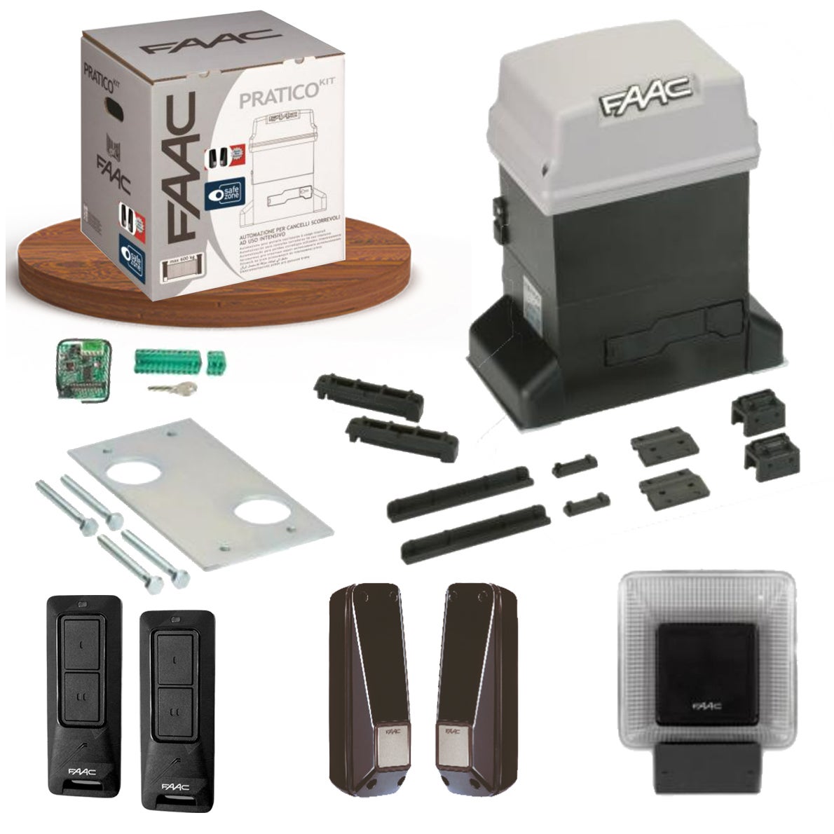 KIT PRATICO PLUS INTEGRAL Motorisation coulissant FAAC 230V - FAAC | Leroy Merlin