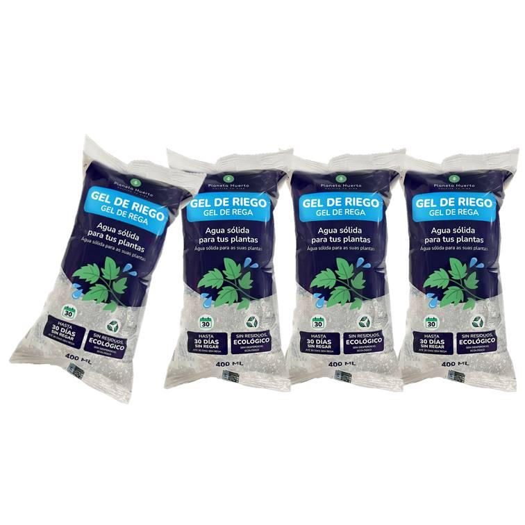 PLANETA HUERTO | Pack 4 x Gel de Riego 400 ml – Hidratación Prolongada para Plantas, Ideal para ...