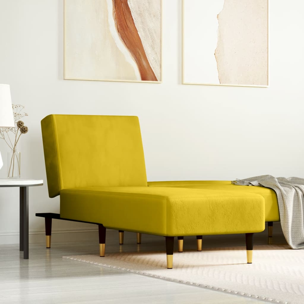 Maison Exclusive - Sofá diván de terciopelo amarillo | Leroy Merlin