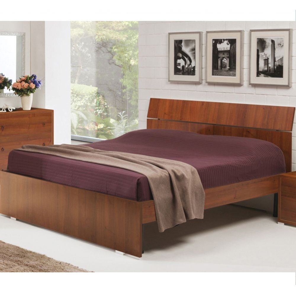 Letto matrimoniale in legno colore noce antico | Leroy Merlin