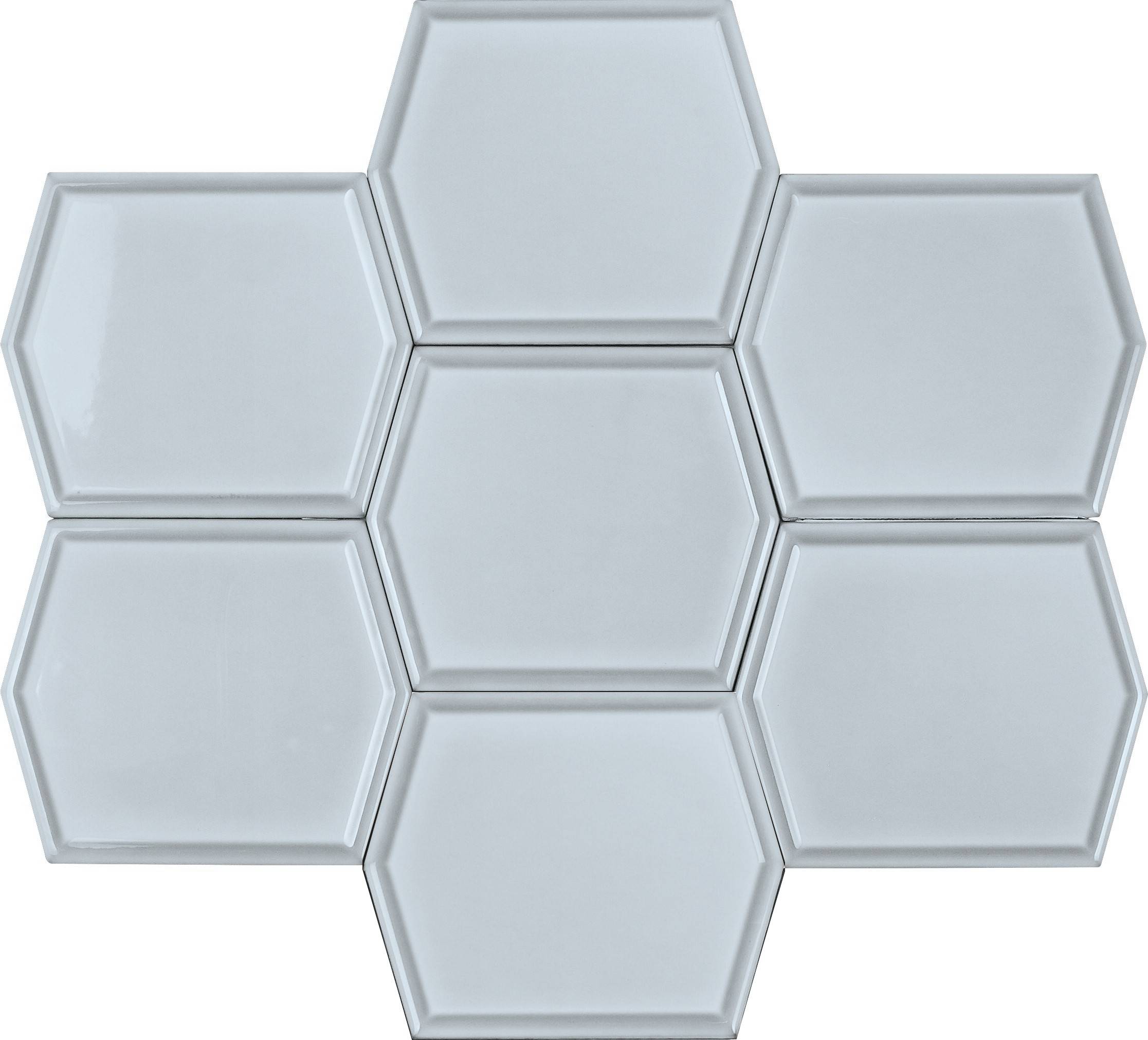 Azulejo hexagonal frame azul brillo 12,5x15 | Leroy Merlin