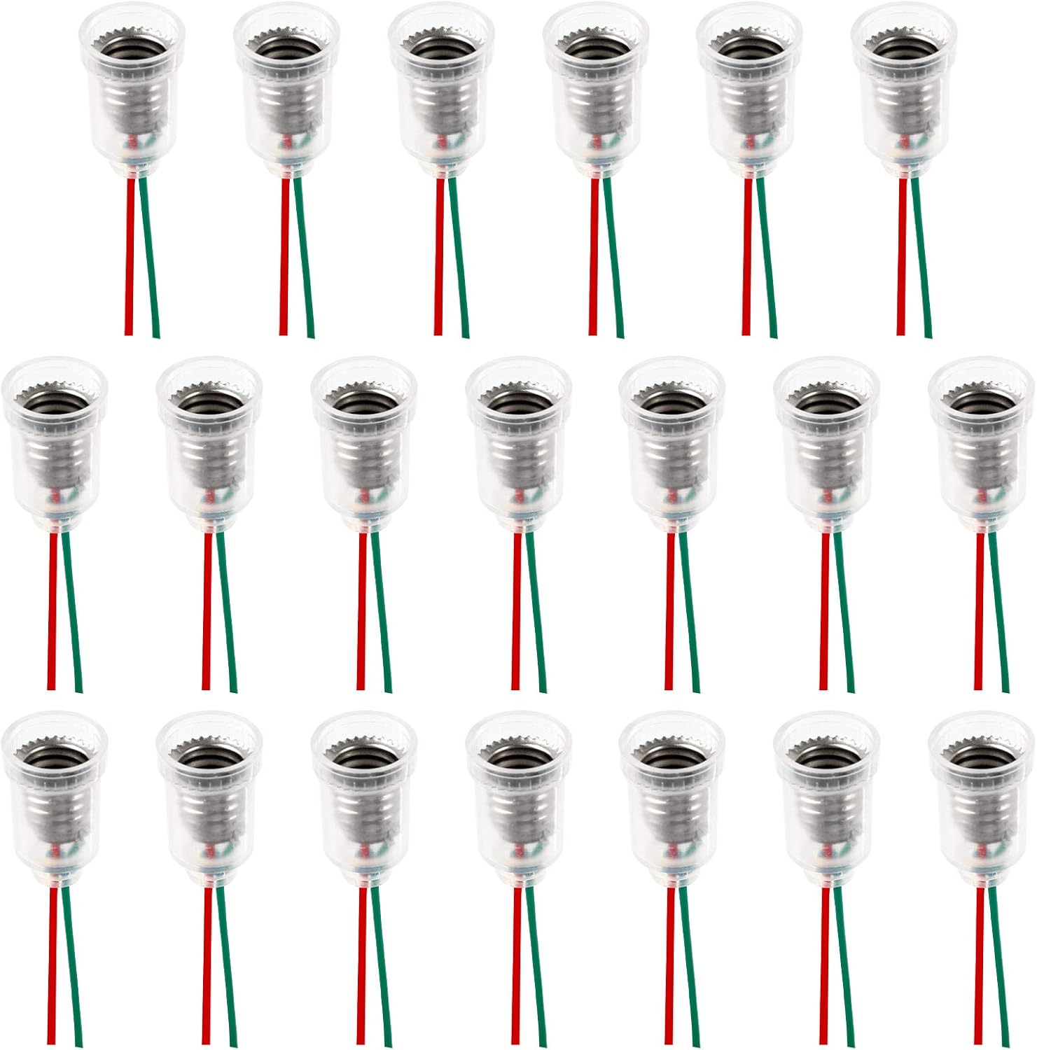 Lot de 20 douilles E10 avec câble - Pour ampoules LED, expériences ...