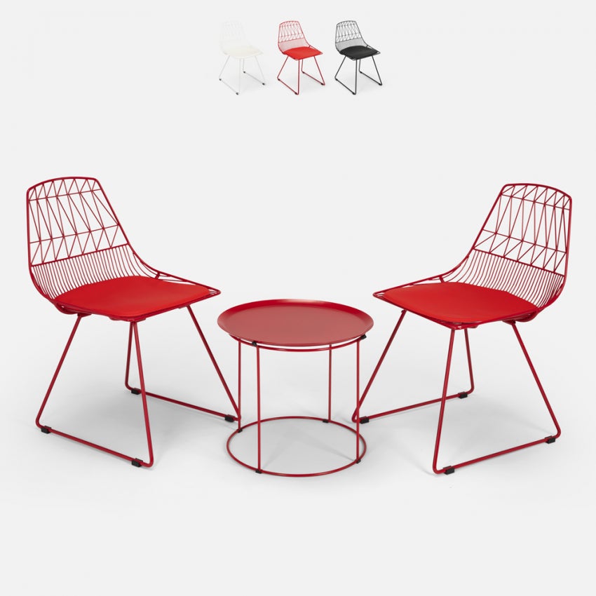 Table + 2 chaises de jardin intérieur et extérieur design moderne Etzy ...