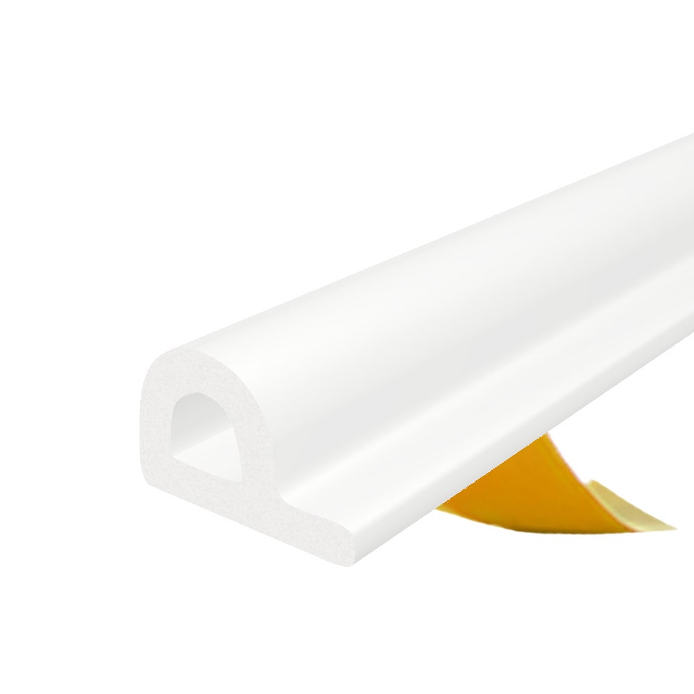 Joint autocollant EPDM P 9x5,5 mm blanc pour fenêtres et portes 20 m ...