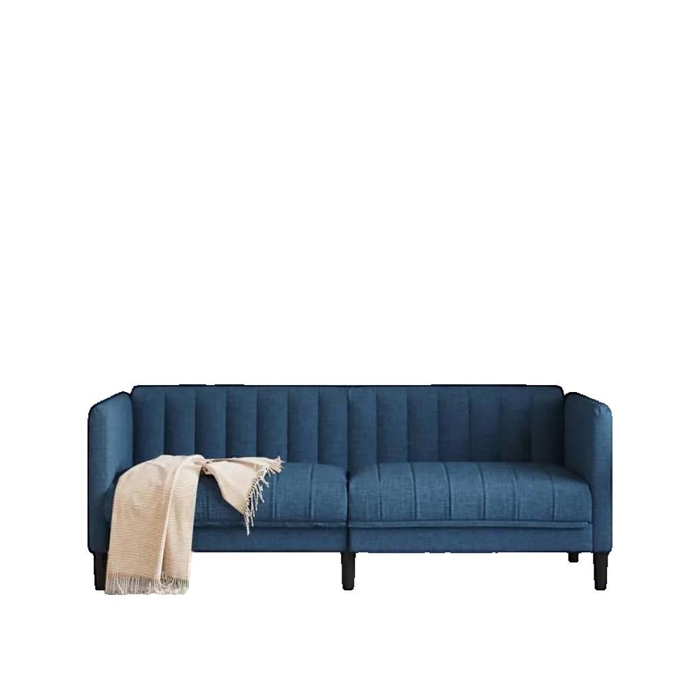 VidaXL Canapé à 2 places bleu tissu | Leroy Merlin