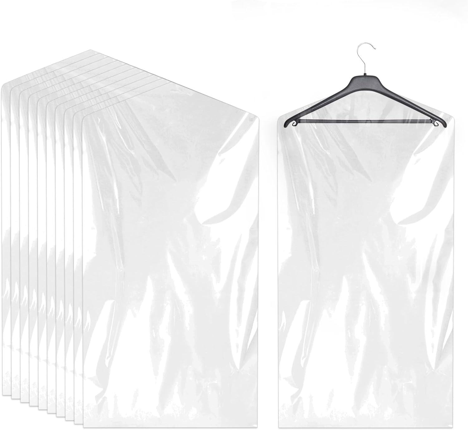 Lote de 20 fundas para ropa, fundas transparentes para ropa ...