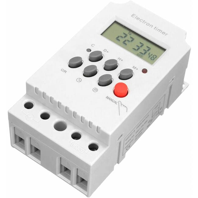 Temporizador programable digital de CA de 220 V y 25 A, controlador de ...