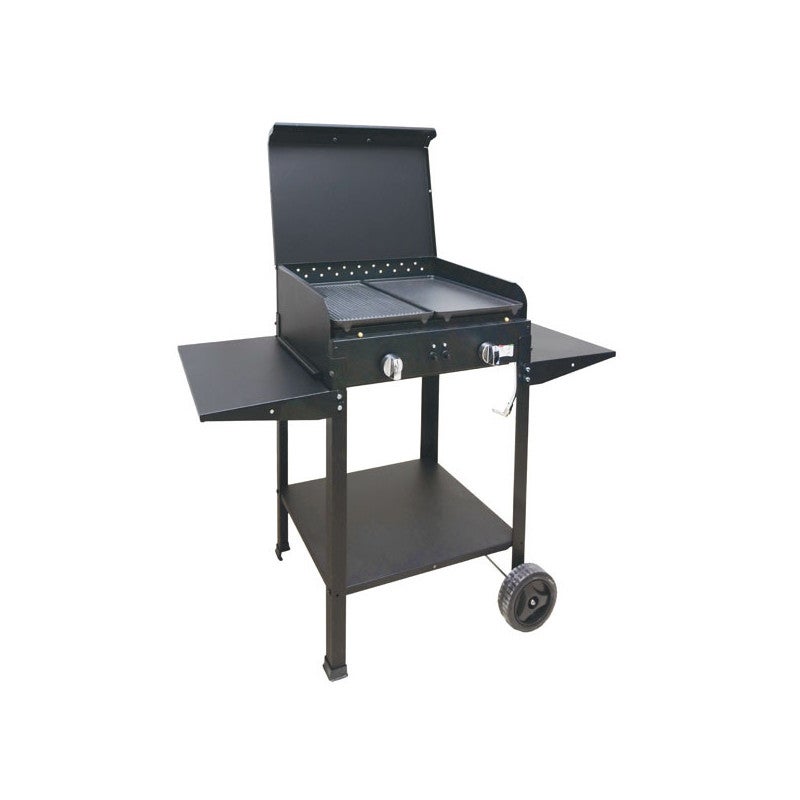 Barbecue à Gaz Zeus 2 feux 54x43 cm H 90 mille | Leroy Merlin