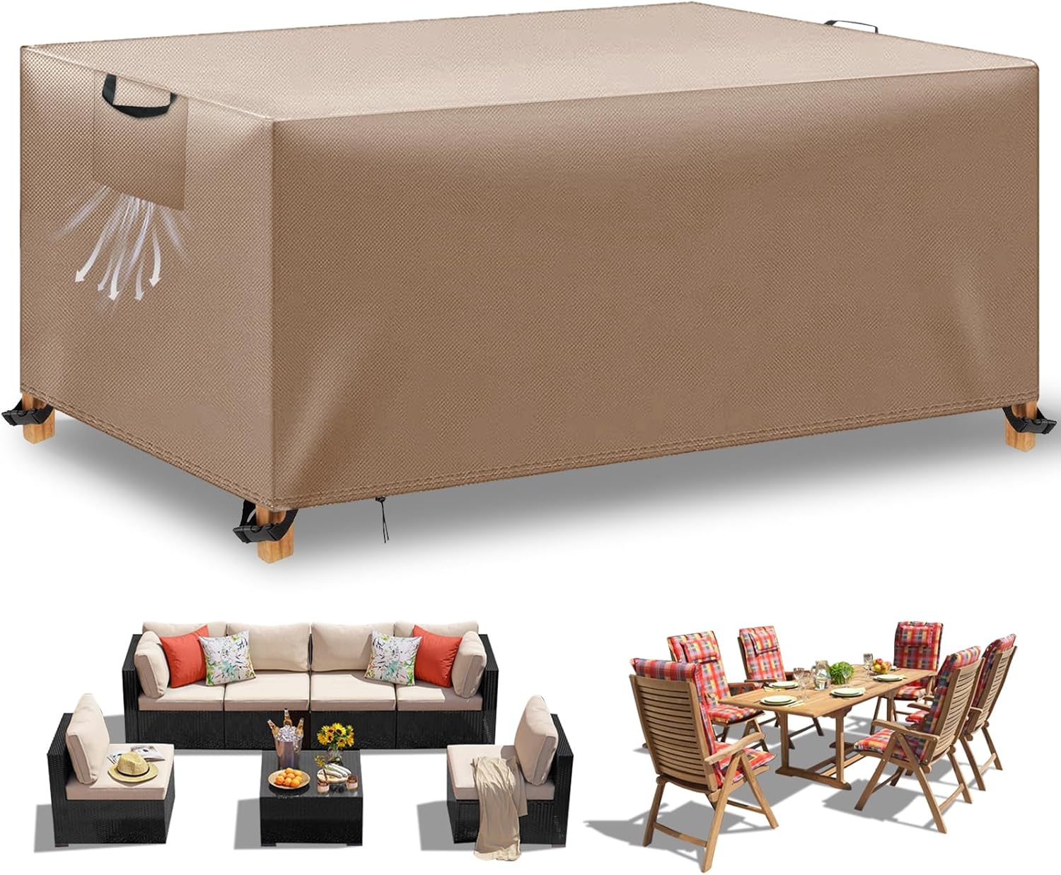 Housse Table de Jardin, Housse Salon de Jardin Exterieur, Housses pour ...