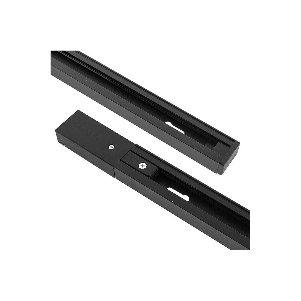 AYRTON 2m 2m 2 fils Rail Spot Aluminium Noir INTERLUSA | Leroy Merlin