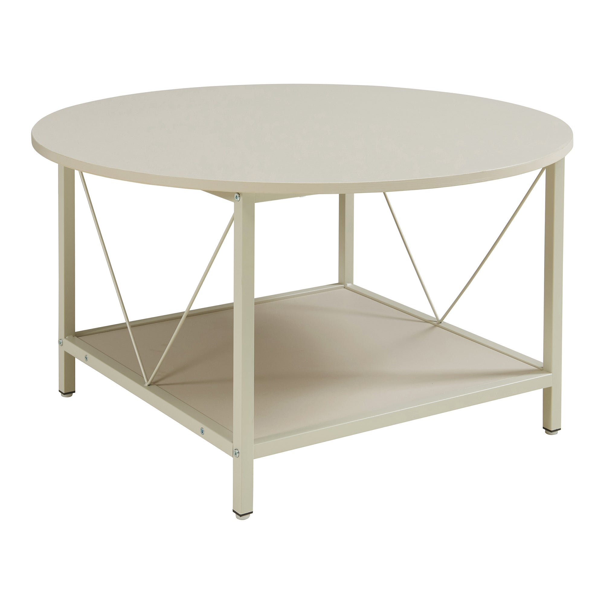 Mesa de centro Filem redonda 80x46 cm - Color arena [en.casa] | Leroy ...