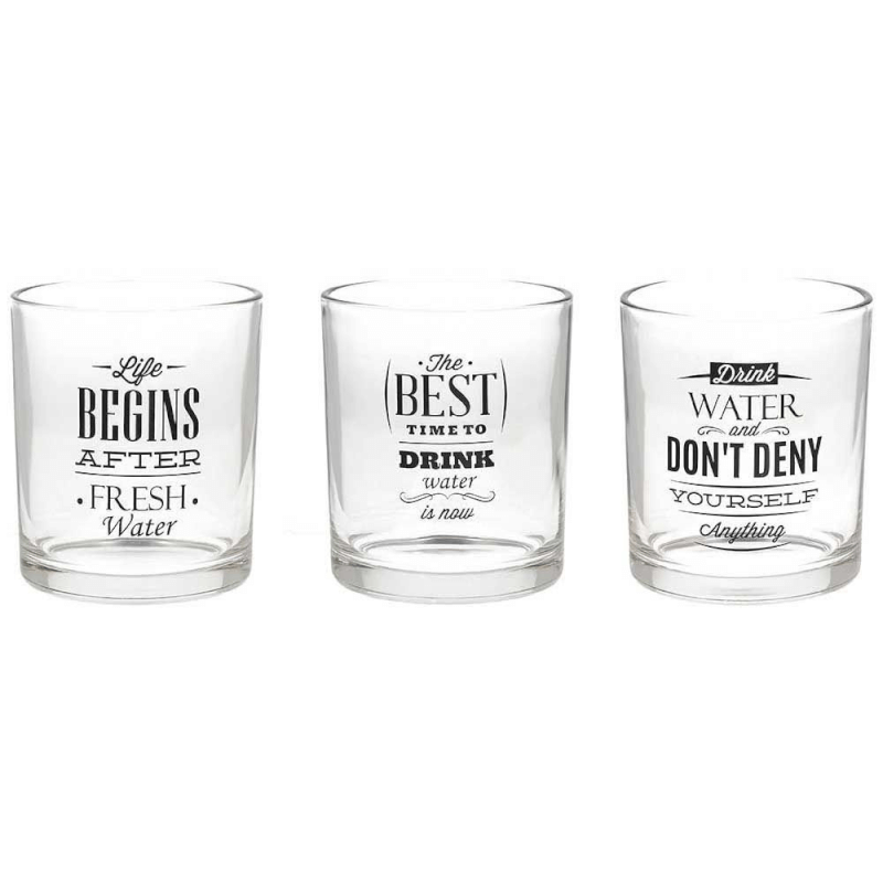 Set 3 Vasos 300 cc en cristal transparente | Leroy Merlin