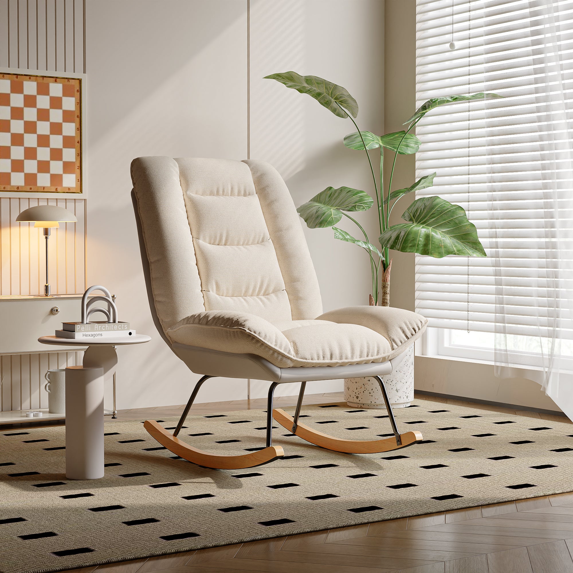 Fauteuil à Bascule, Dossier réglable en 5 positions, Rocking Chair ...