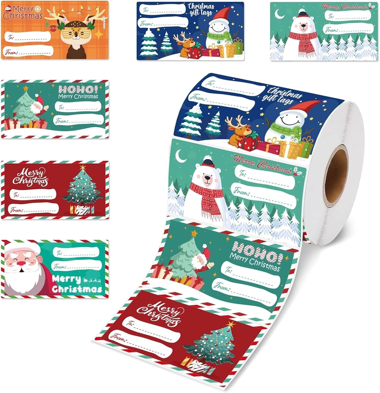 Autocollants Noël, 500 pièces Autocollants de Noël Autoadhésifs ...