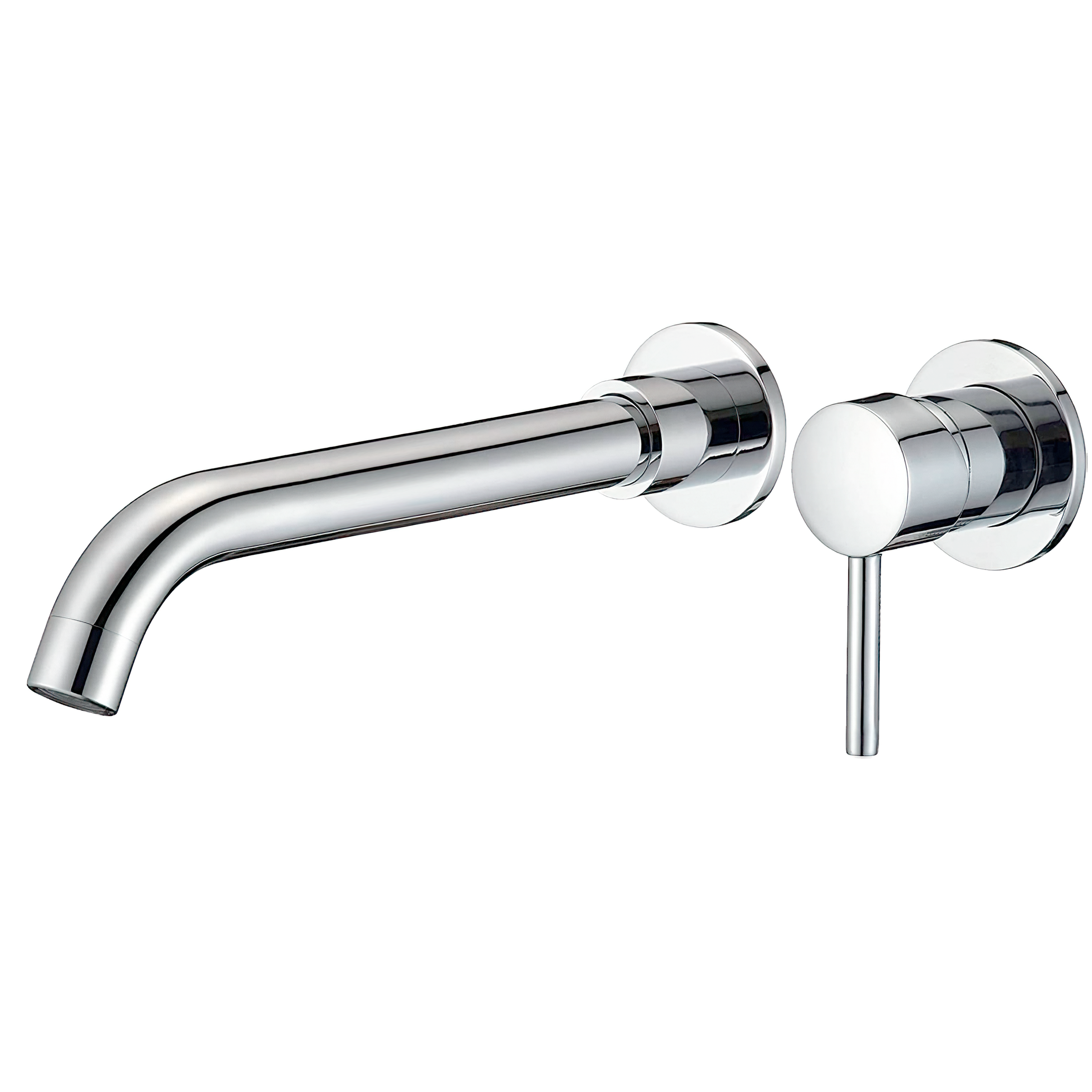 VALAZ Grifo lavabo empotrado redondo monomando cromado caño 26cm serie ...