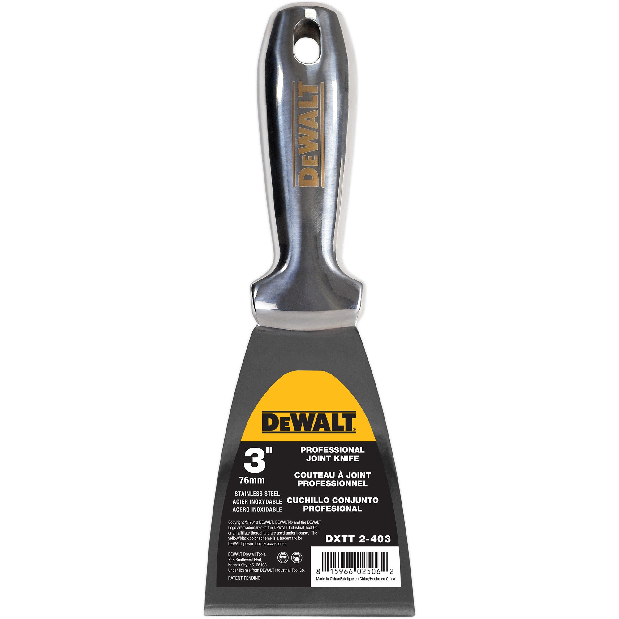 DEWALT Coltello da stucco in acciaio inox 76 mm Coltello da stucco per ...