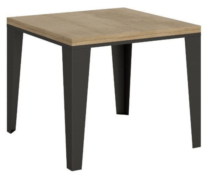 Table pliante carrée 90x90-180 Librio-Couleur Naturel | Leroy Merlin