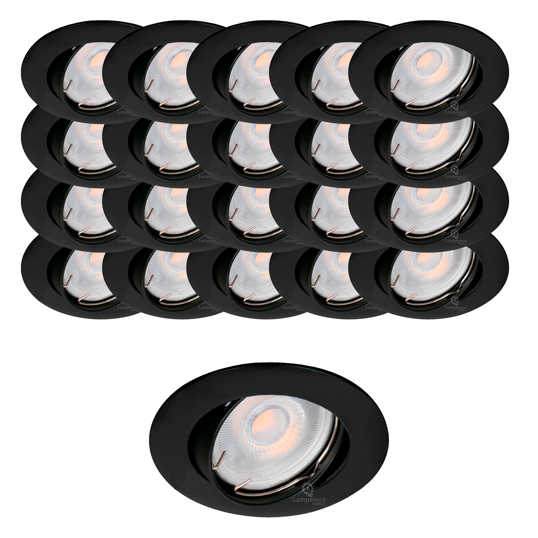 Lot de 20 Fixation Spot Encastrable Kanlux VIDI Aluminium Orientable ...