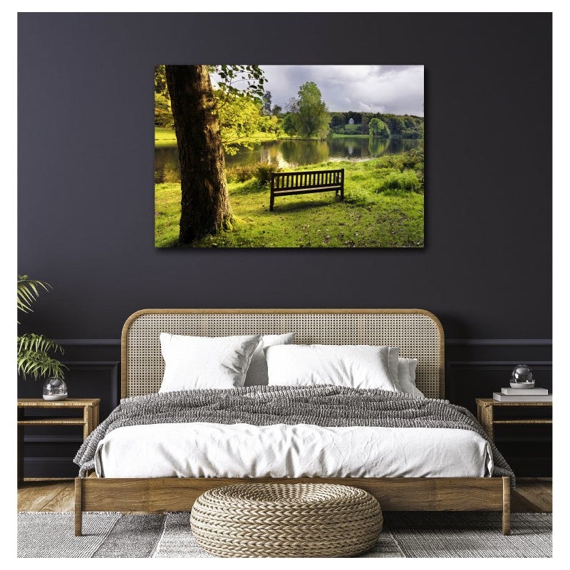 Tableau toile en kit PROMENADE DU SOIR 140 x 95 cm - Toile textile sans ...