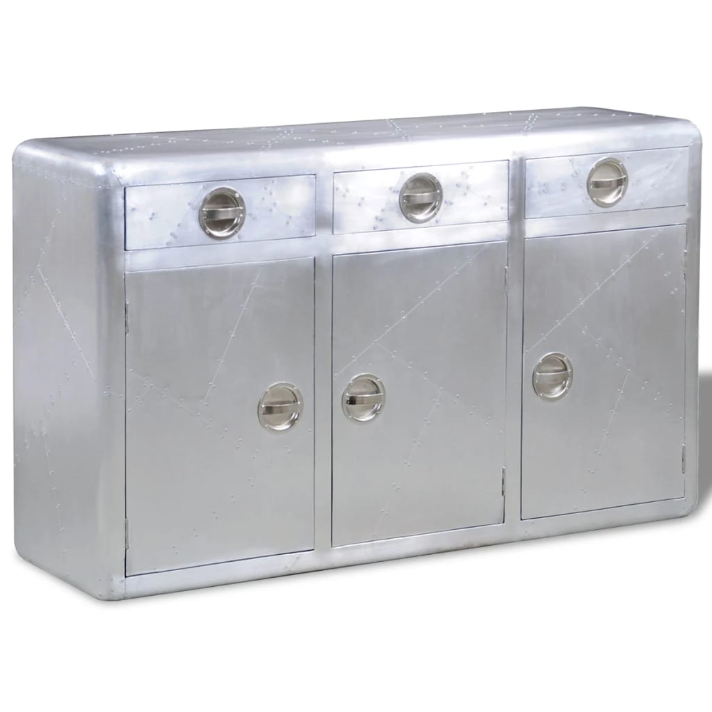 Buffet avec 3 tiroirs Style vintage Aluminium vidaXL | Leroy Merlin
