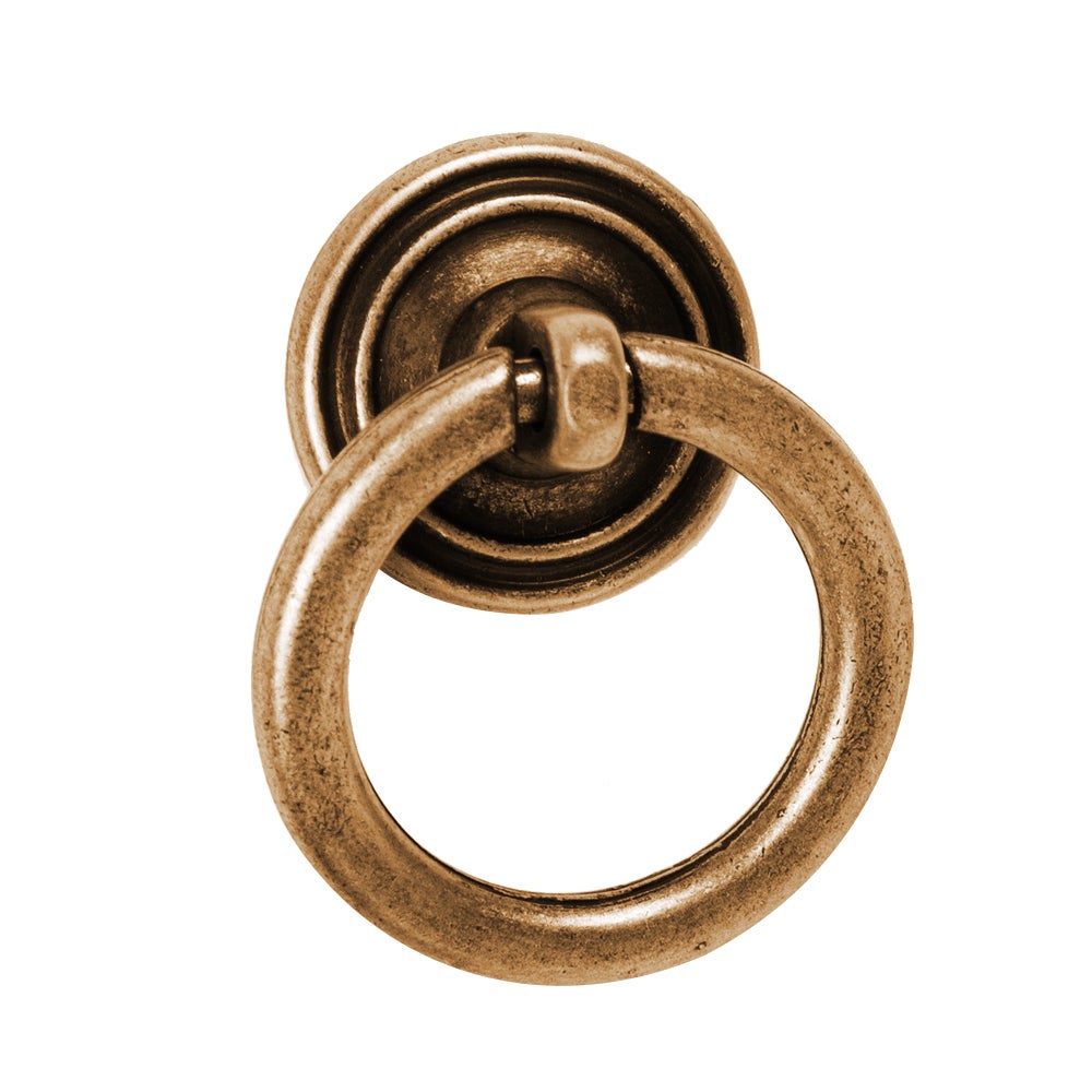 Bouton de meuble anneau zamac diamètre 32 mm vieux laiton lot de 36 ...