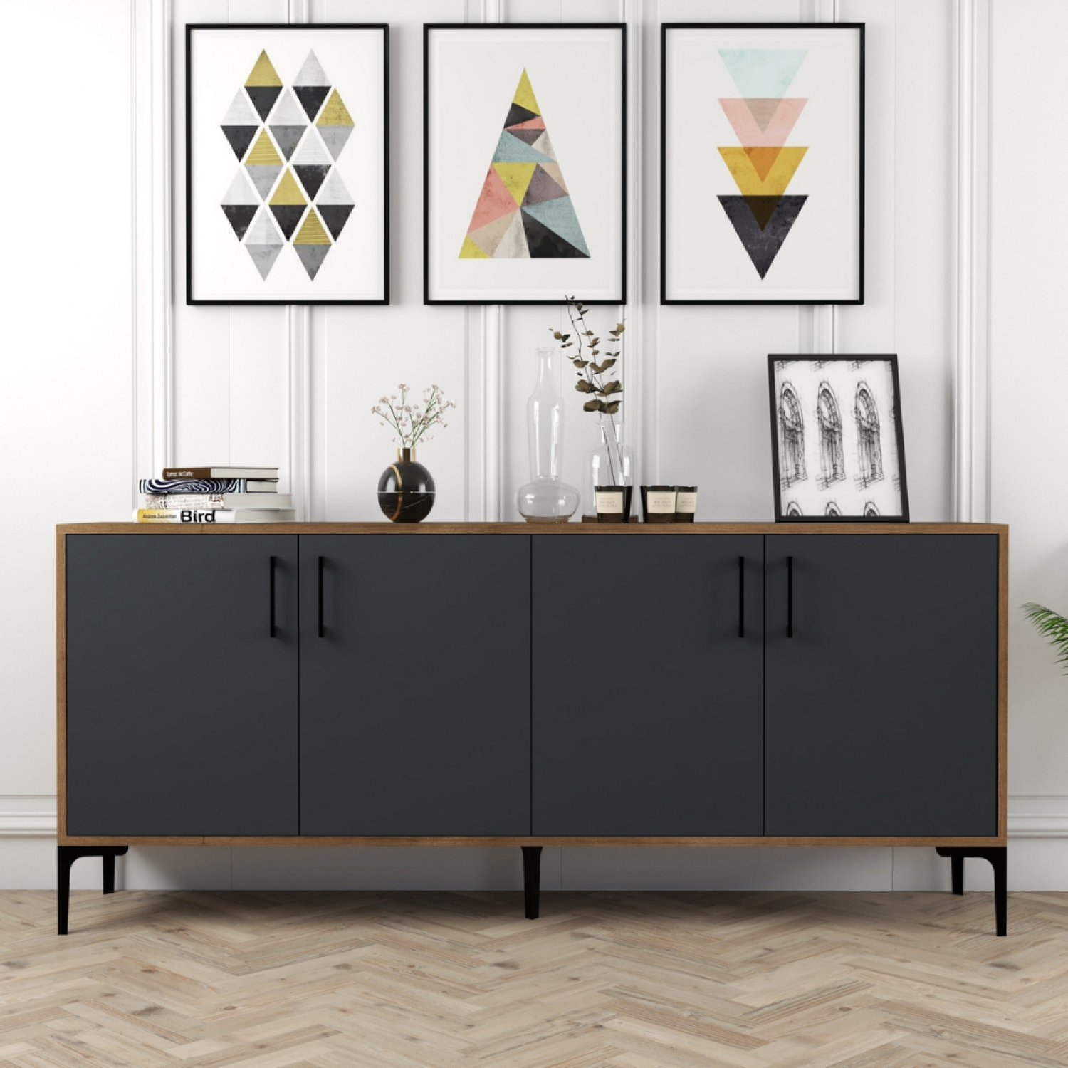 Buffet 180 cm style industriel ARKEL | Leroy Merlin