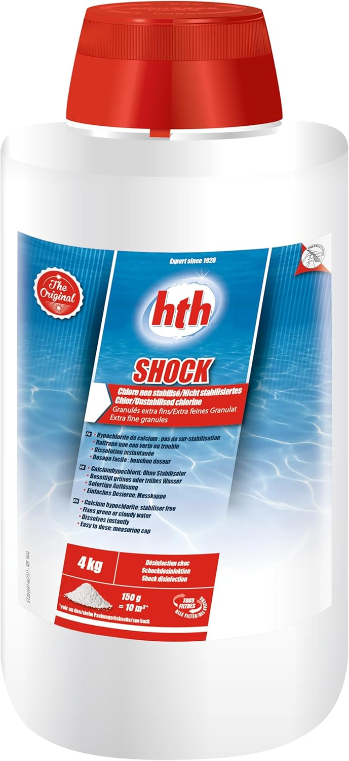 HTH Shock Powder – 4 kg | Unstabilised Chlorine Shock – Shock ...