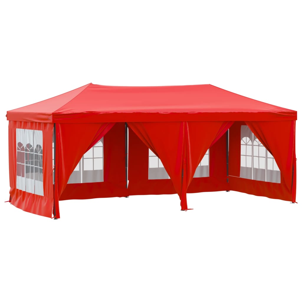 Tenda pieghevole per feste con pareti laterali rossa 3x6 m | Leroy Merlin