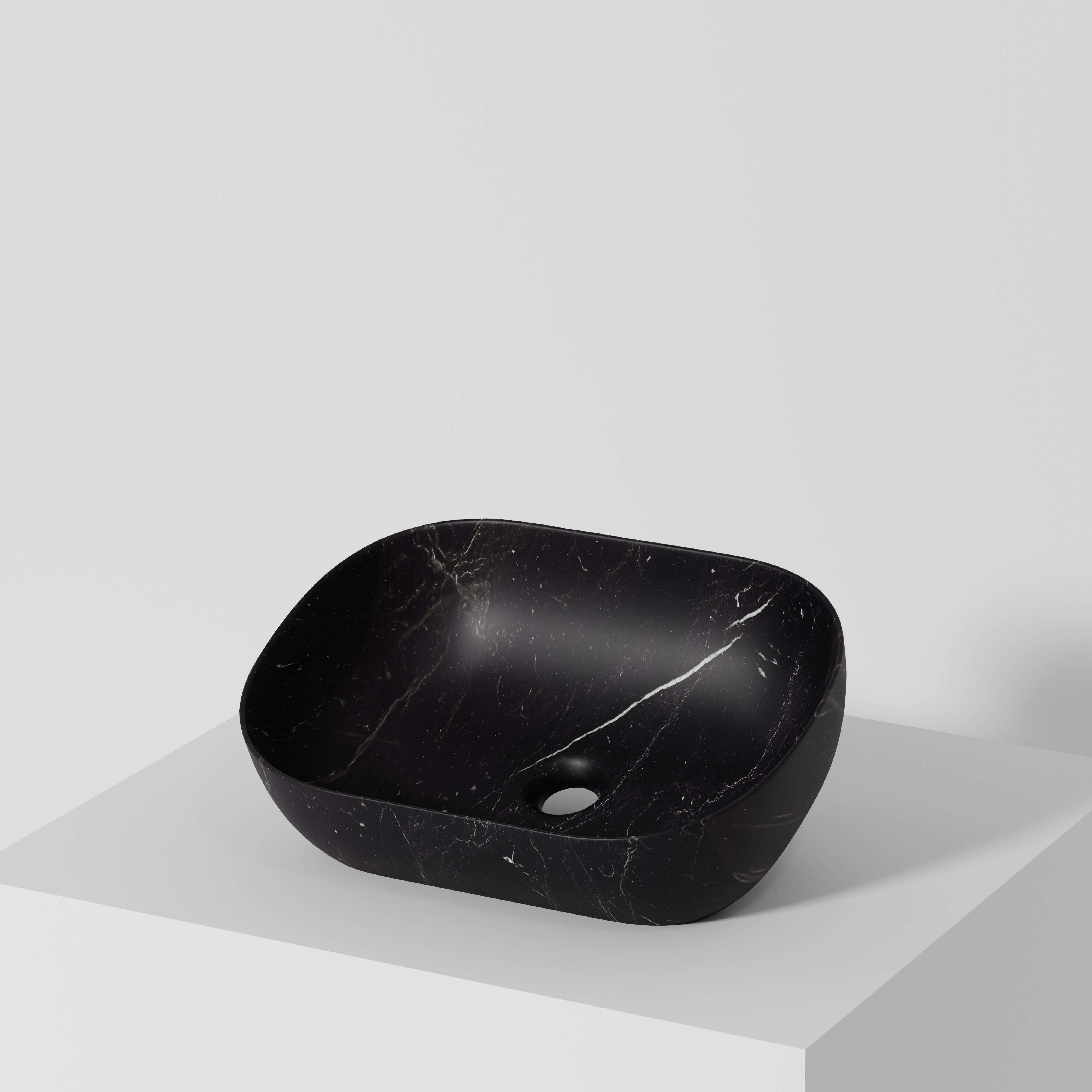 Lavabo de sobreponer MINI OVALO cerámica 46,5x13x33,5 cm gris pietra ...