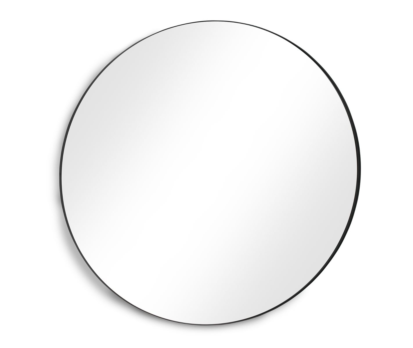 Miroir rond simple diamètre 80 structure métallique noire | Leroy Merlin